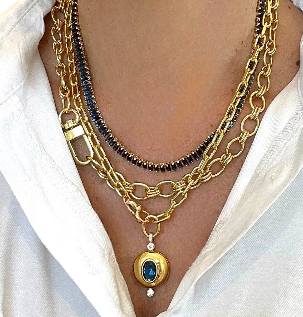 Interlocking Chain Necklace – Shiver + Duke